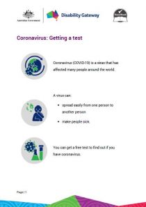 Coronavirus – Getting a test – Easy Read | Disability Gateway