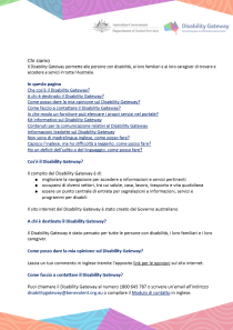 Chi siamo / About us | Disability Gateway