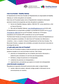 Aviso de Recopilación de Privacidad / Privacy Collection Notice ...