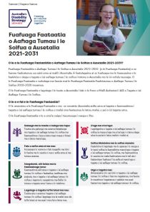 Samoan - Fa'asamoa - Strategy factsheet | Disability Gateway